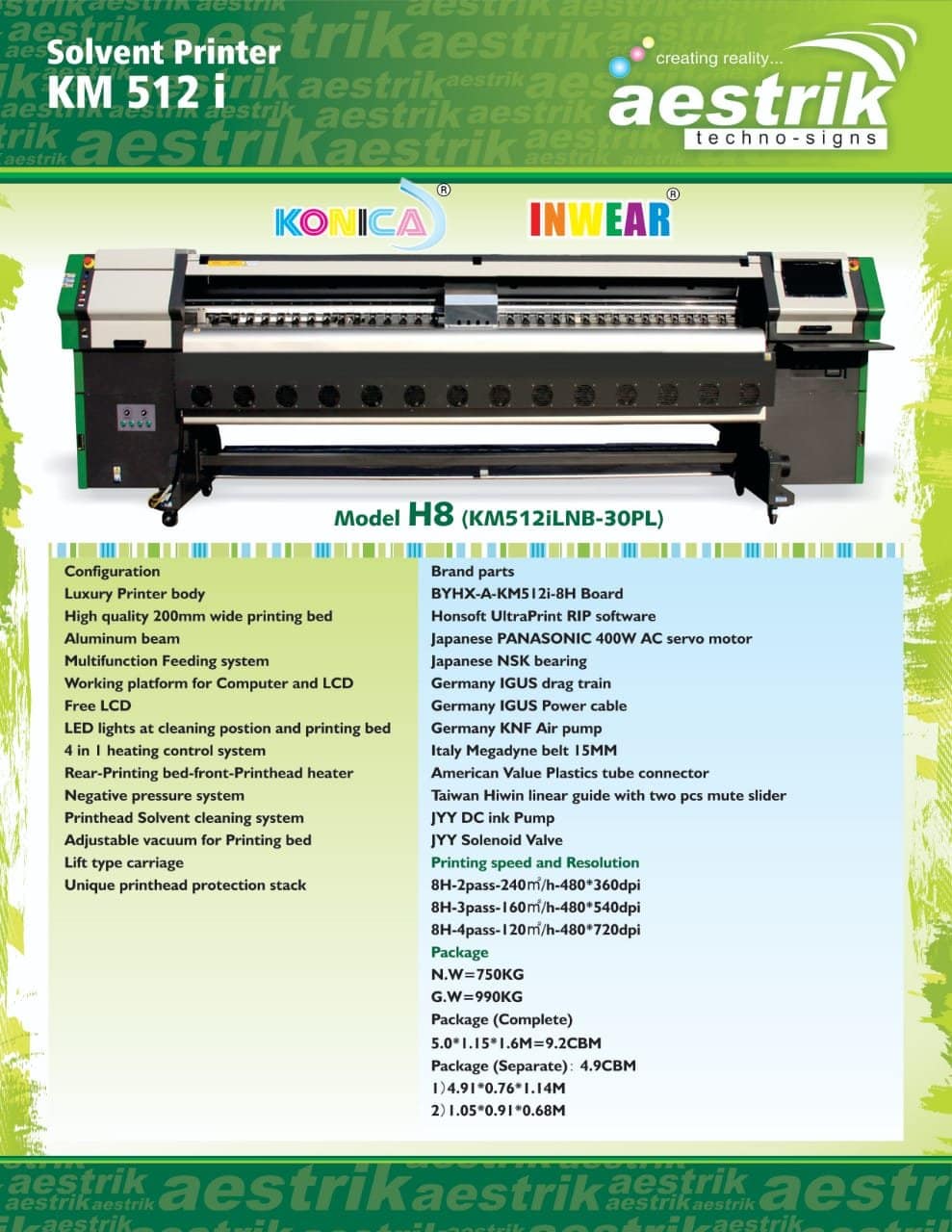 Solvent Print Konica 512i C8 Model - Aestrik Techno Signs